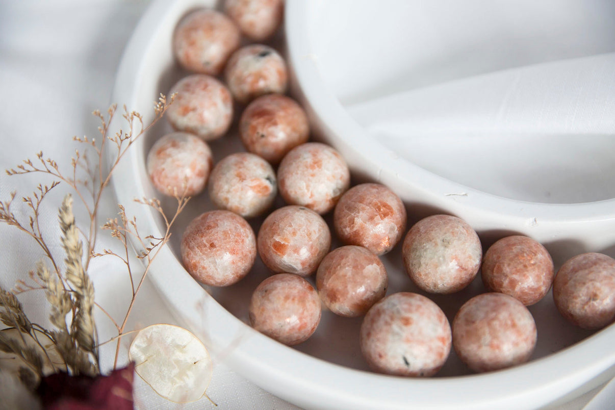 Sunstone Mini Spheres | Clarity Co. - NZ's Fave Online Crystal Shop